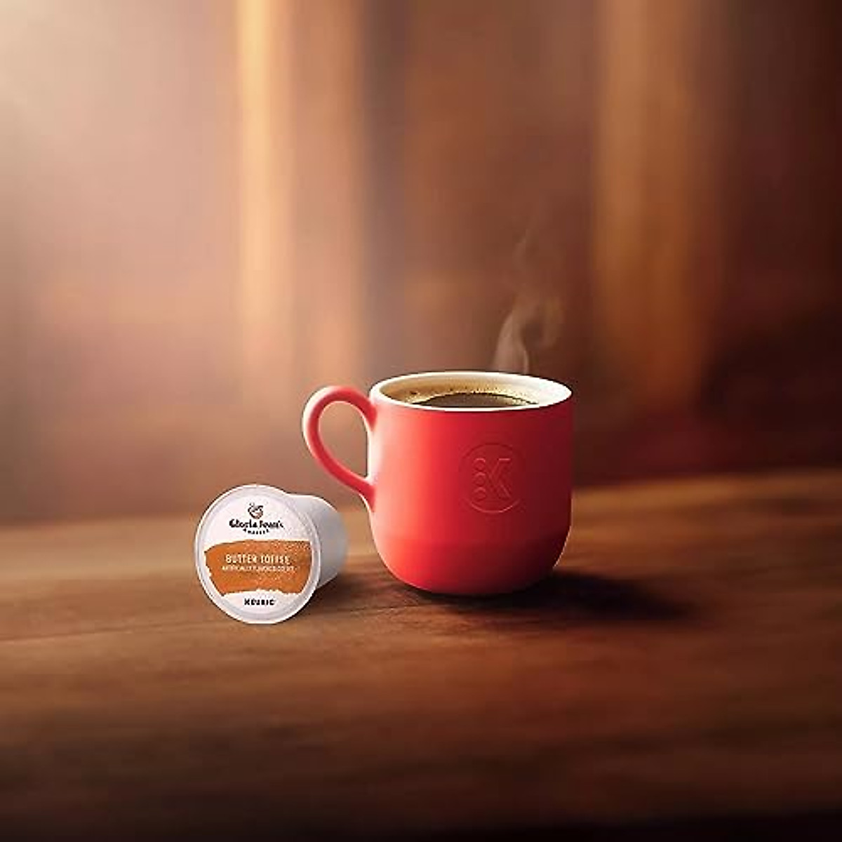 Gloria Jean's Coffees Butter Toffee, Single-Serve Keurig K-Cup Pods, Flavored Medium Roast Coffee, 24 Count (Pack of 1)