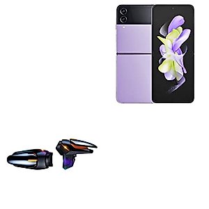 BoxWave Gaming Gear Compatible With Samsung Galaxy Z Flip 4 - Touchscreen QuickTrigger Auto, Trigger Buttons Autofire Gaming Mobile FPS - Jet Black