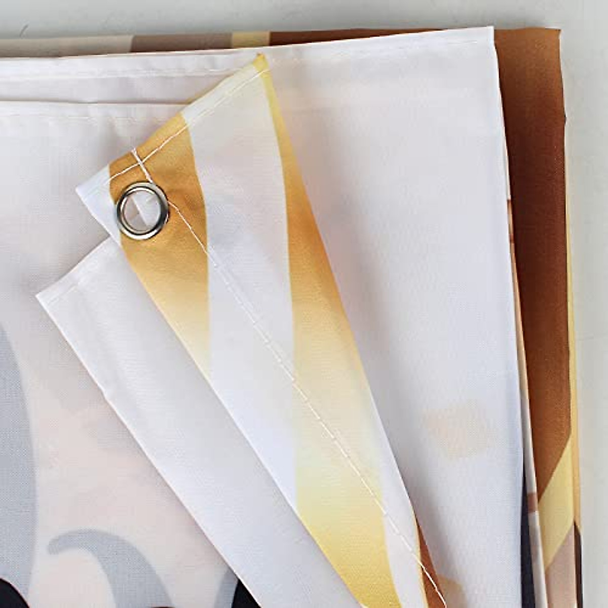 HAMIGAR 6x4ft Happy 50th Birthday Banner Backdrop - 50 Years Old Birthday Decorations Party Supplies for Women - White Gold