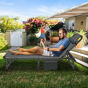 ABORON Foldable Camping Cots for Adults, Double Layer 1200D 500lb Loading Cot for Sleeping, Heavy Duty Guest Bed with Mattress Carrying Bag