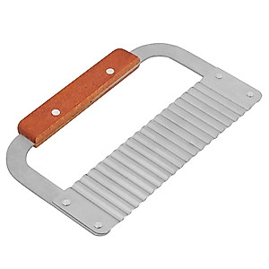 Soap Cutter, Hardwood Handle Wavy Slicer Cutter Vegetable Soap Molds Crinkle Slicer Cutter Cutting Tool for Kitchen