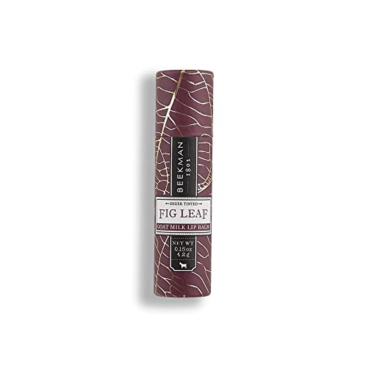 Beekman 1802 Tinted Lip Balm, Fig Leaf - Scented - 0.15 oz - With Goat Milk, Vitamin E, Beeswax & Shea Butter to Hydrate & Soothe - Good for Sensitive Skin - Cruelty Free