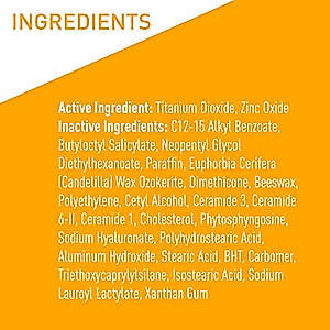 CeraVe Mineral Sunscreen Stick for Kids & Adults | 100% Mineral Sunscreen, Zinc Oxide & Titanium Dioxide with Hyaluronic Acid and Ceramides | Broad Spectrum SPF 50 | Fragrance Free | 0.47 Ounce