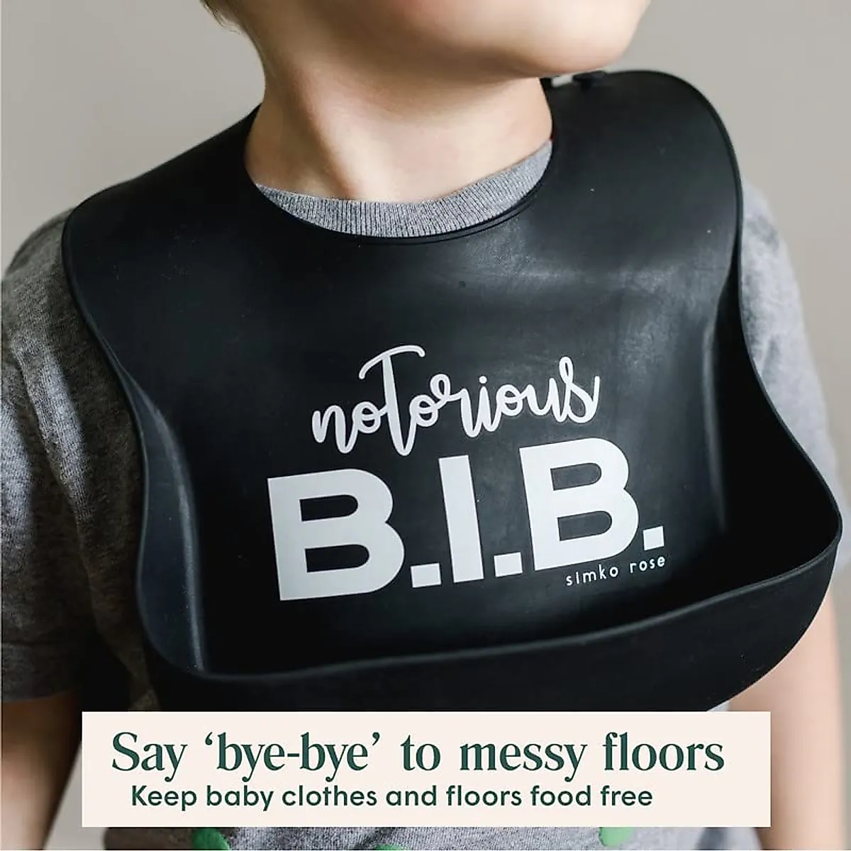 Simka Rose Silicone Bibs for Babies - Toddlers High Chair Dining Table and Restaurants - Silicone Baby Bibs with food catcher Adjustable Soft Catch all Bib with Pouch Baby Led Weaning for Boys & Girls