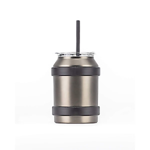 REDUCE Cold1 50 oz Reusable Mug Tumbler with Handle - Insulated Stainless Steel Water Bottle for Home, Office and Gym; Straw or Sip Leakproof Lid When Closed. Keeps Drinks Ice Cold All Day - Charcoal