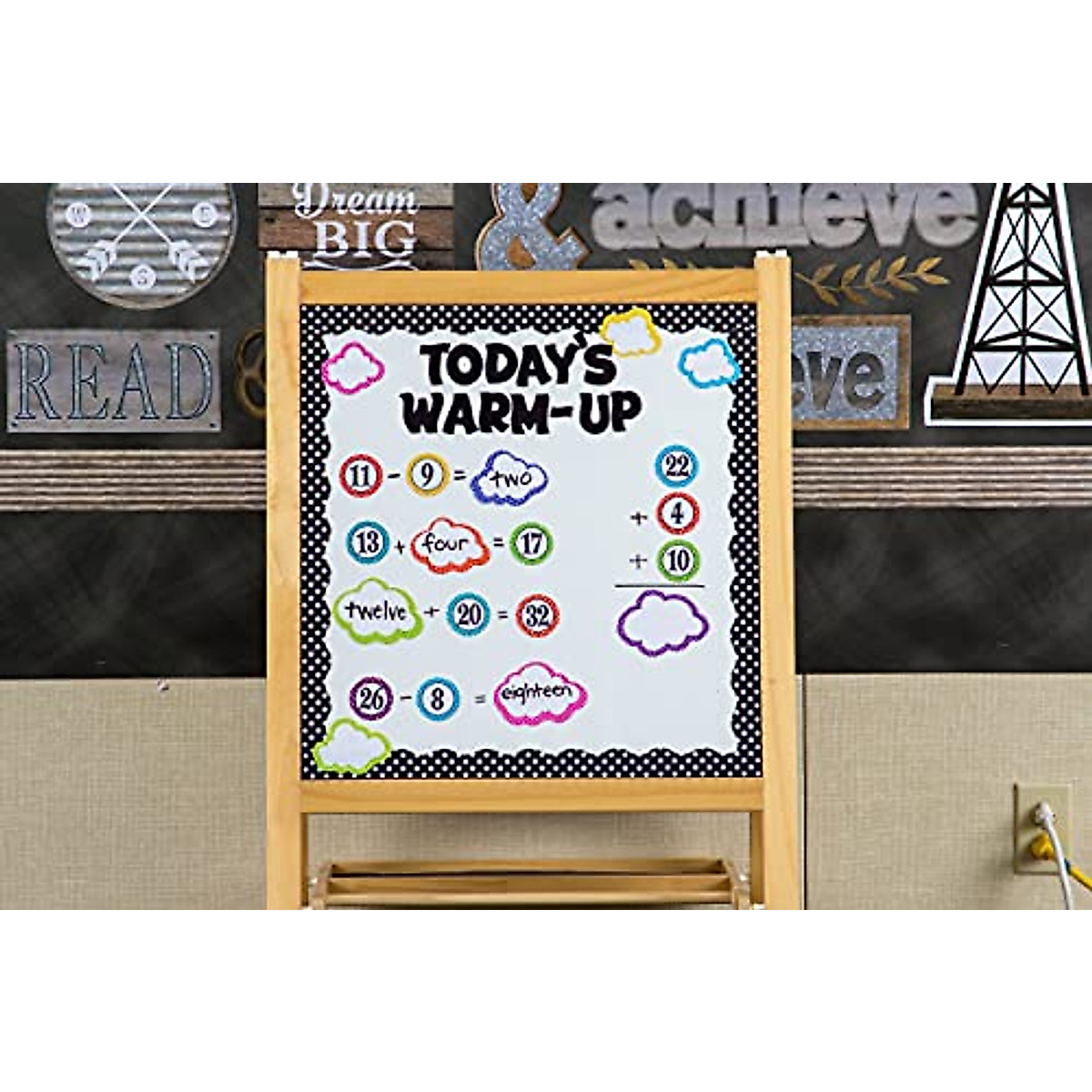 Teacher Created Resources (77327) Black Funtastic 1-3/4" Clingy Thingies Letters