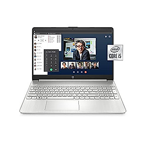 HP 15-dy1036nr 10th Gen Intel Core i5-1035G1, 15.6-Inch FHD Laptop, Natural Silver