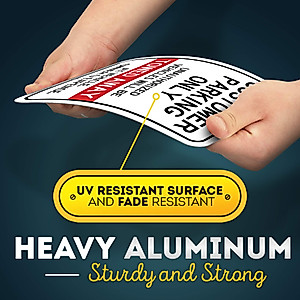 Customer Parking Only Unauthorized Vehicles Will Be Towed Away At Vehicle Owner's Expense Sign, 10" x 14" 0.40 Aluminum, Fade Resistance, Indoor/Outdoor Use, USA MADE By My Sign Center