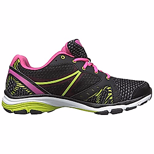 Ryka Women's Vida RZX Cross-Training Shoe, Black/Ryka Pink/Lime Blaze, 8.5 M US