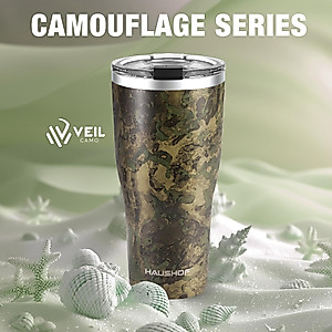 HAUSHOF 20 oz Tumbler, Stainless Steel Vacuum Coffee Tumbler, Durable Insulated Tumbler Cups for Hot and Cold Drinks, Portable Water Tumbler with Lid for Office, Camping, Sports