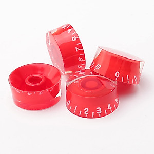 Red Black Gold Speed Control Tone Volume Knobs for LP Les Paul Guitar Pack of 4