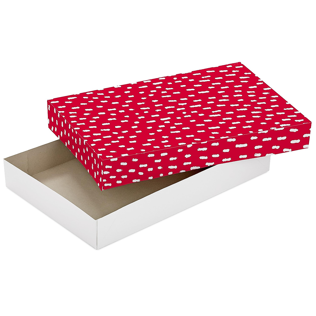 Hallmark Large Christmas Gift Boxes with Lids (8 Sweater Boxes, Rustic Santa, Plaid, "Very Merry," Red with White Speckles) for Christmas, Holiday Parties, Hostess Gifts