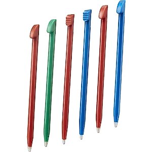 Insignia Multicolor Styluses for New Nintendo 3DS XL, 3DS XL and 2DS 6 PACK, NS-GN3DSSP101