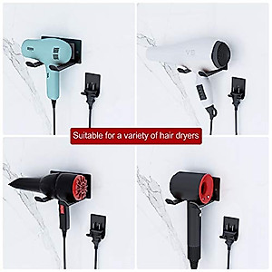 Hair Dryer Holder,FLE Blow Dryer Holder Wall Mounted Fit for Most Hair Dryers
