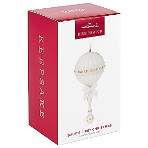 Hallmark Keepsake Christmas Ornament 2023, Baby's First Christmas, Porcelain Baby Rattle, Baby Gift