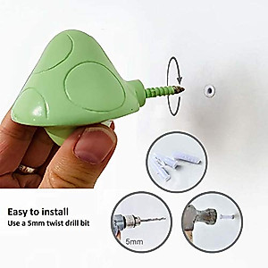 Trendy Moon Resin Mushroom Coat Wall Hooks Set of 4- Premium Creative Wall Mounted Mushrooms Decorative Art Hat Towel Bag Hanger Gift for Living Room, Bedroom, Hallway