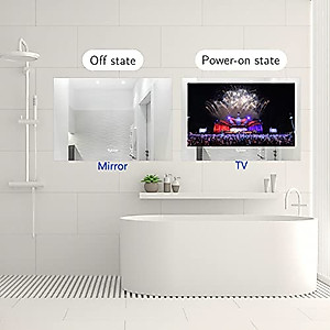 SYLVOX 24-inch Waterproof TV, Full HD, Magic Mirror Bathroom TV, Suitable for Bathrooms,Hotels,Saunas