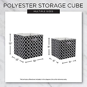 DII Collapsible Polyester Storage Cube, Honeycomb, Teal, Large