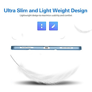 ProCase Smart Case for iPad Pro 12.9 2022/2021/2020/2018, Slim Stand Hard Back Shell Smart Cover for iPad Pro 12.9" 6th Gen/5th Gen/4th Gen/3rd Gen -Blue