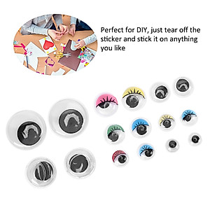 255PCS Wiggle Googly Eyes Self Adhesive Wiggle Eyes Halloween Horror Props for Halloween Accessories