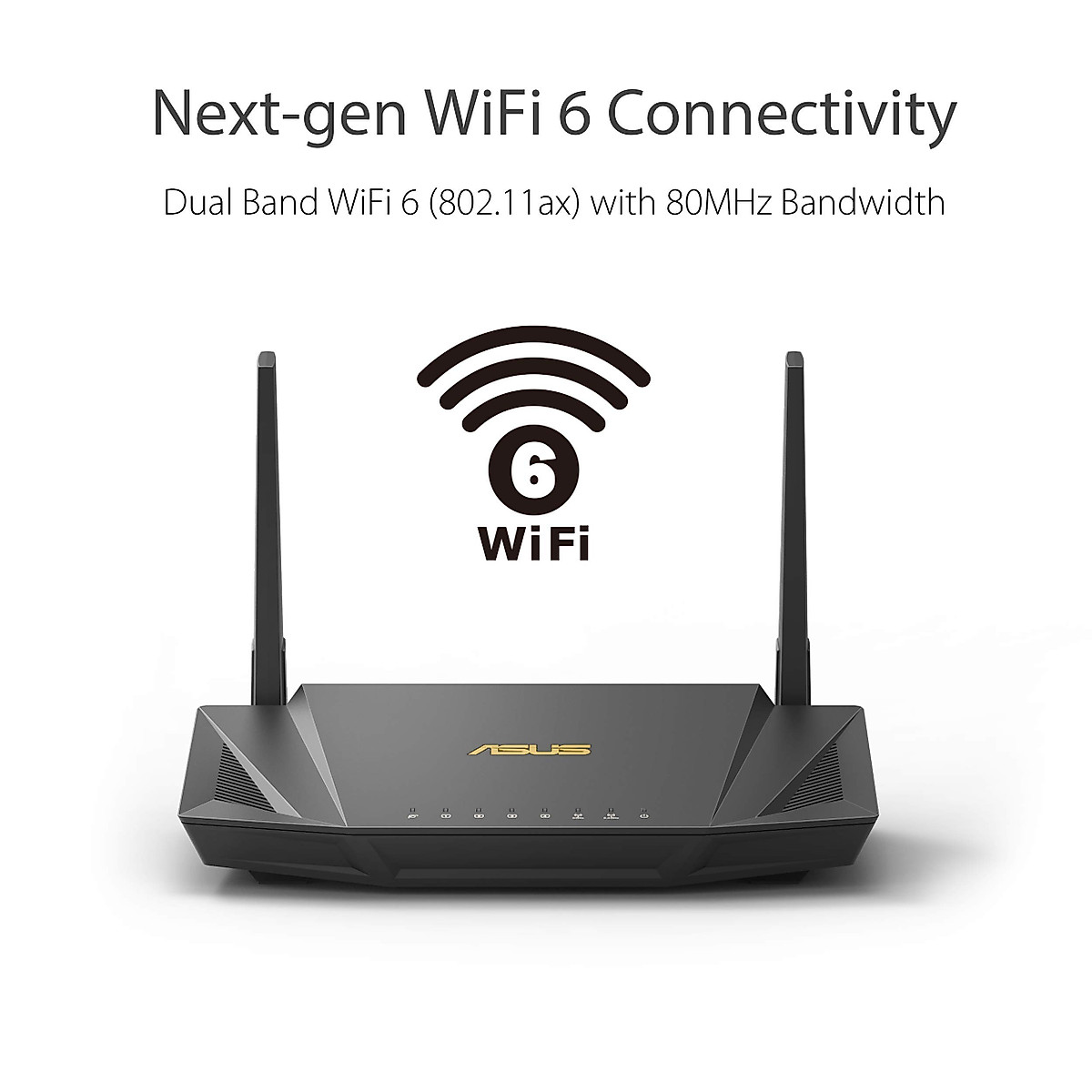 ASUS RT-AX56U AX1800 WiFi 6 Dual-Band WiFi Router, Lifetime Internet Security with AiProtection, Whole-Home WiFi with AiMesh