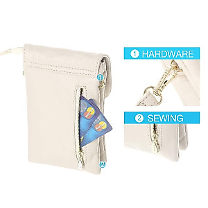 MINICAT Roomy Pockets Small Crossbody Bags Cell Phone Wallet Purses for Women(Beige)