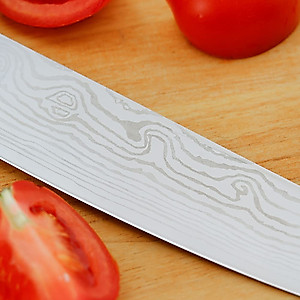 Professional chef's knife - 8 inch German high carbon stainless steel blade, super sharp kitchen and restaurant cooking knife