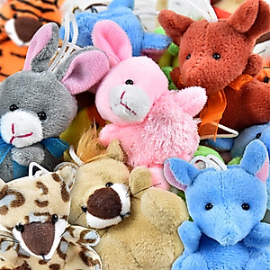 Cemirk Mini Animal Plush Toy Set - Perfect Party Favors and Classroom Prizes for Kids 4-8 - Cute and Colorful Goodie Bag Stuffers