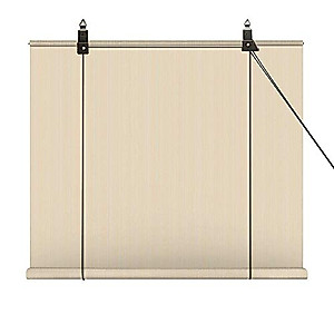 LJIANW Sun Shade Sail, Roller Shade Blinds Translucent Sun Shade Sunscreen Heat Insulation Privacy Protection for Gazebo Deck Balcony, 45Sizes (Color : Beige, Size : 75x225cm)