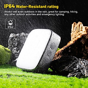 ROCKMASON RM-F5 LED Camping Lantern Rechargeable, 5200mAh Power Bank, Outdoor Flashlight, Magnetic Base Multi-Purposes Camping Light for Hurricane Emergency, Camping, Hiking and Power Outage (Grey)