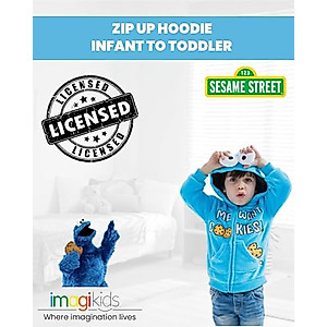 Sesame Street Cookie Monster Infant Baby Boys Zip-Up Hoodie Blue 24 Months