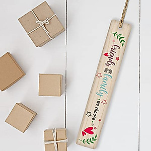 Wooden & Antique - Friends are The Family we Chose - Wooden Bookmarks, Custom Wooded Signed Bookmarks for Women, Book Markers for Men, Bookmarks for Book Lovers.