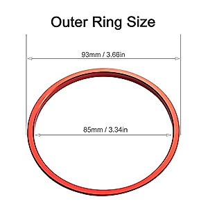 JDMCAR Compatible with Toyota Tacoma Accessories 2016-2022 2023 Premium Aluminum Alloy A/C Vent Ring Outer Trim Decoration Covers fit 2016-2023 Tacoma A/C Outlet Vent -(4 pcs Set, Red)