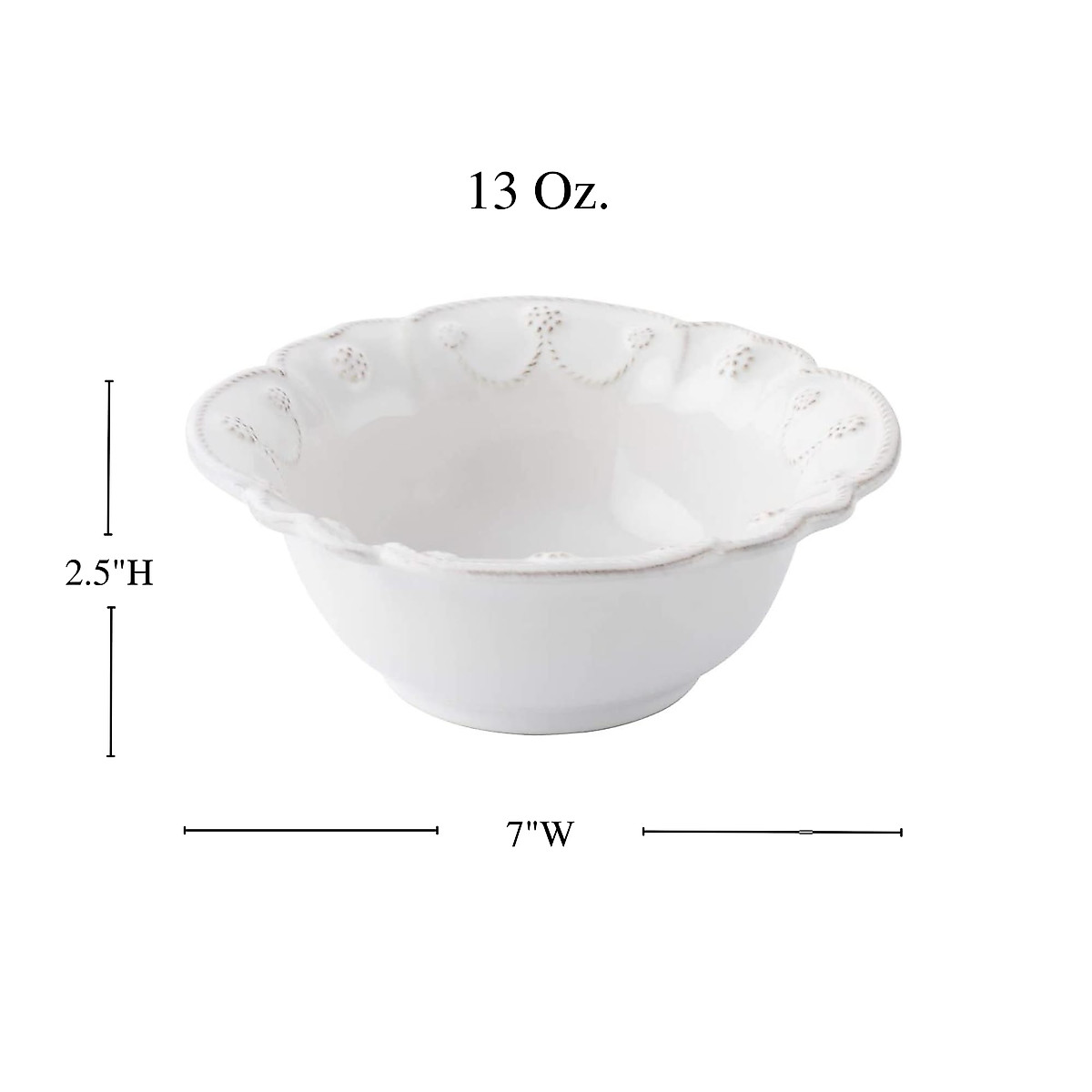 Juliska Jardins du Monde Whitewash Cereal/Ice Cream Bowl