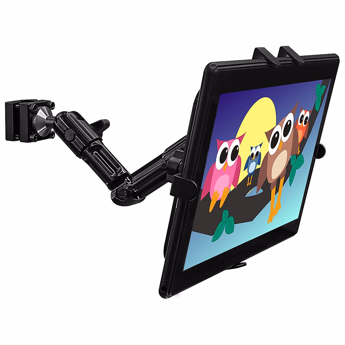 Mount-It! Premium Car Headrest Tablet Holder with Adjustable Arm | Heavy Duty Aluminum Car Tablet Mount for iPad 7, Galaxy Tab, Fire Tablets (MI-7310)