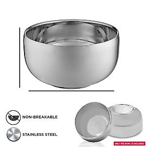 Stainless Steel Shaving Soap Bowl, Stainless Steel Shaving Mug, Shaving Cup, Mug for Shave Cream & Soap - Unbreakable Shaving Cup, Barbers Accessories For Your Wet Shaving Kit