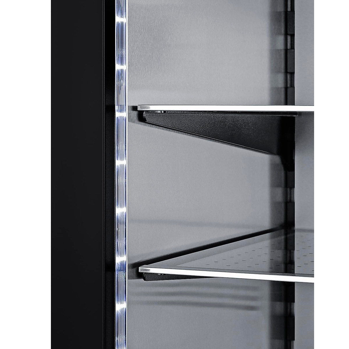 Summit Appliance ASDG2411 24" Wide Built-In Beverage Center, ADA Compliant; 3.25 cu.ft Capacity; Frost-free; Sealed Back; Open Door Alarm; Factory Installed Lock; Dimmable LED Light