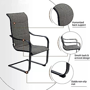 VcJta Outdoor Spring Dining Patio Chairs Set of 2 - Reliable Garden Porch Seating Furniture