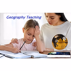 levitating globe,floating globe,cool stuff,360 degree rotation World Map Office Decor with LED Light Base,Gift for Men Father Boys,Spinning Globe Desk Levitating Decoration（gold）