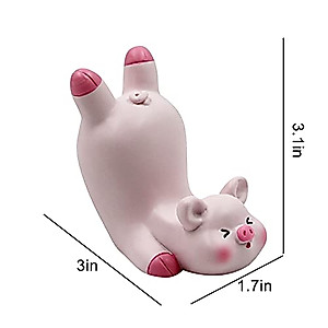 LEOMOSTE Cute Lovely Pink Pig Cell Phone Stand Holder Desktop Tablet Office Decor Home Ornament, Compatible with 4-8inch Smartphone