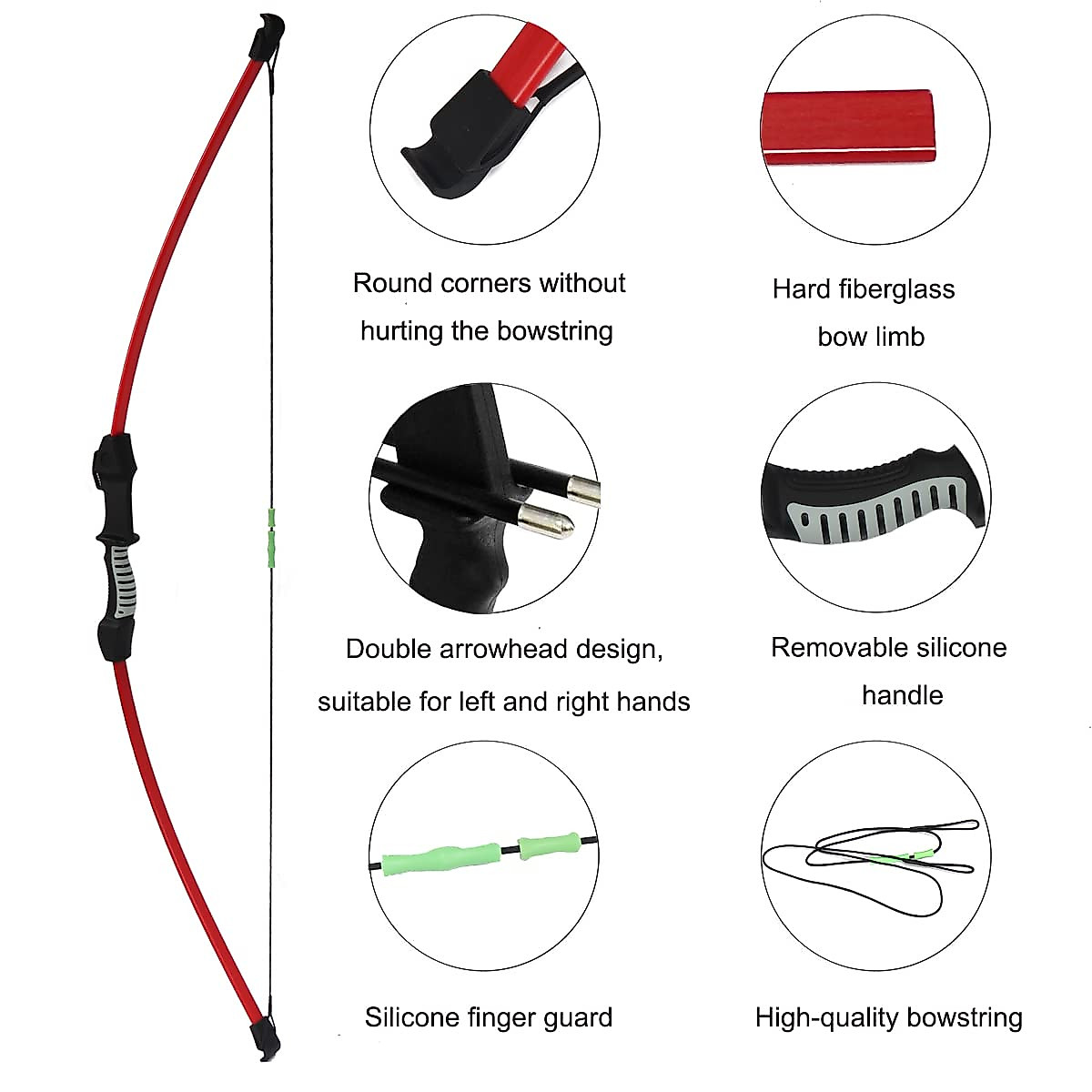 AUVIM 45" Bow and Arrow Set for Youth Kids Junior Beginner Bow Gift Outdoor Archery Set 18 Lb for Teen Outdoor Sports