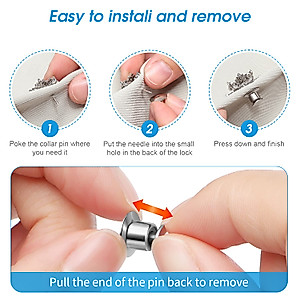 40PCS Locking Pin Back Locking Pin Keeper Clasp, Metal Pin Backing for Brooch Enamel Lapel Pin Lock