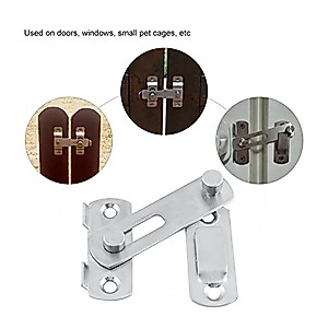 Sliding Door Lock, Strong and Durable Easy to Install Novel Design Hasp Latch Lock with 4 Pcs Screws for Fitting Room for Cabinet