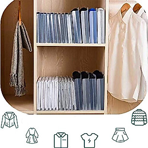 Multipurpose Clothes Folding Board, Shirt Sweater Coat Trousers Clothing Organizer Wardrobe Quick Storage Board, 2-Size Durable Plastic Home Flipfold Laundry Folder Board 5-Pack (L)