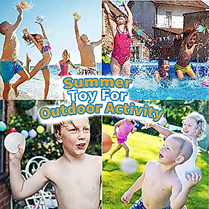 MUSMU 6 Pack Reusable Water Bomb balloons,Summer Water Toy for Boys and Girls, Pool Beach Toys for Kids,Outdoor Activities Water Games Toys Sealing Water Splash Ball for Fun