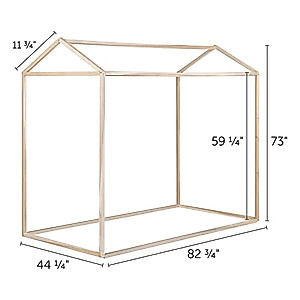 South Shore Sweedi Natural Poplar Twin House Bed