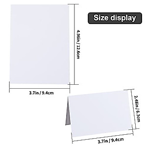 Place Cards for Table Setting - 50 Pack White Blank Tent Place Cards for Weddings,Table Seating Cards,Name Tents Placecards 3.7" x 2.48"(folded)