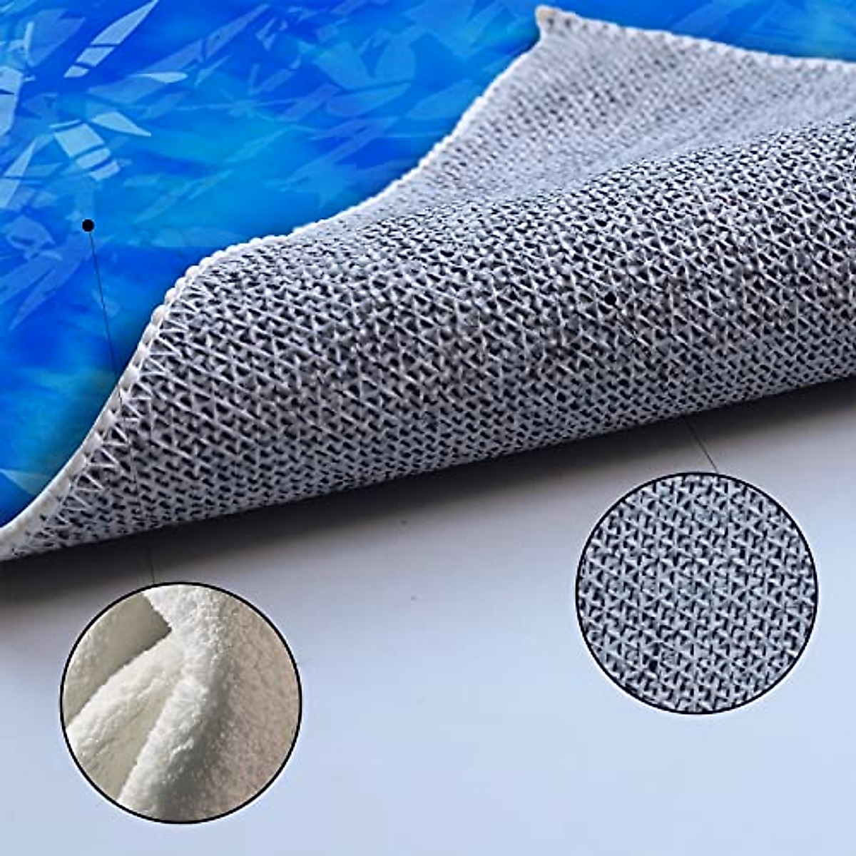 Area Rugs for Living Room, 4' x 6' Blue Tree Shadow Plush Microfiber Throw Carpet, Mottled Modern Abstract Art Aesthetics Bedroom Floor Mat Kitchen Runner Non Slip Bathroom Rug