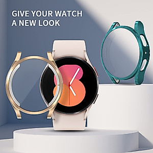 RICHONE [10 Pack] Compatible with Samsung Galaxy Watch FE 4/5 40mm Screen Protector Case, Full Protection Cover Soft TPU Bumper Frame Accessories (10 Colors, Galaxy Watch 5/4 FE 40 mm)