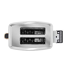 Crux 2-Slice Toaster with 6 Setting Shade Control, Black Stainless Steel